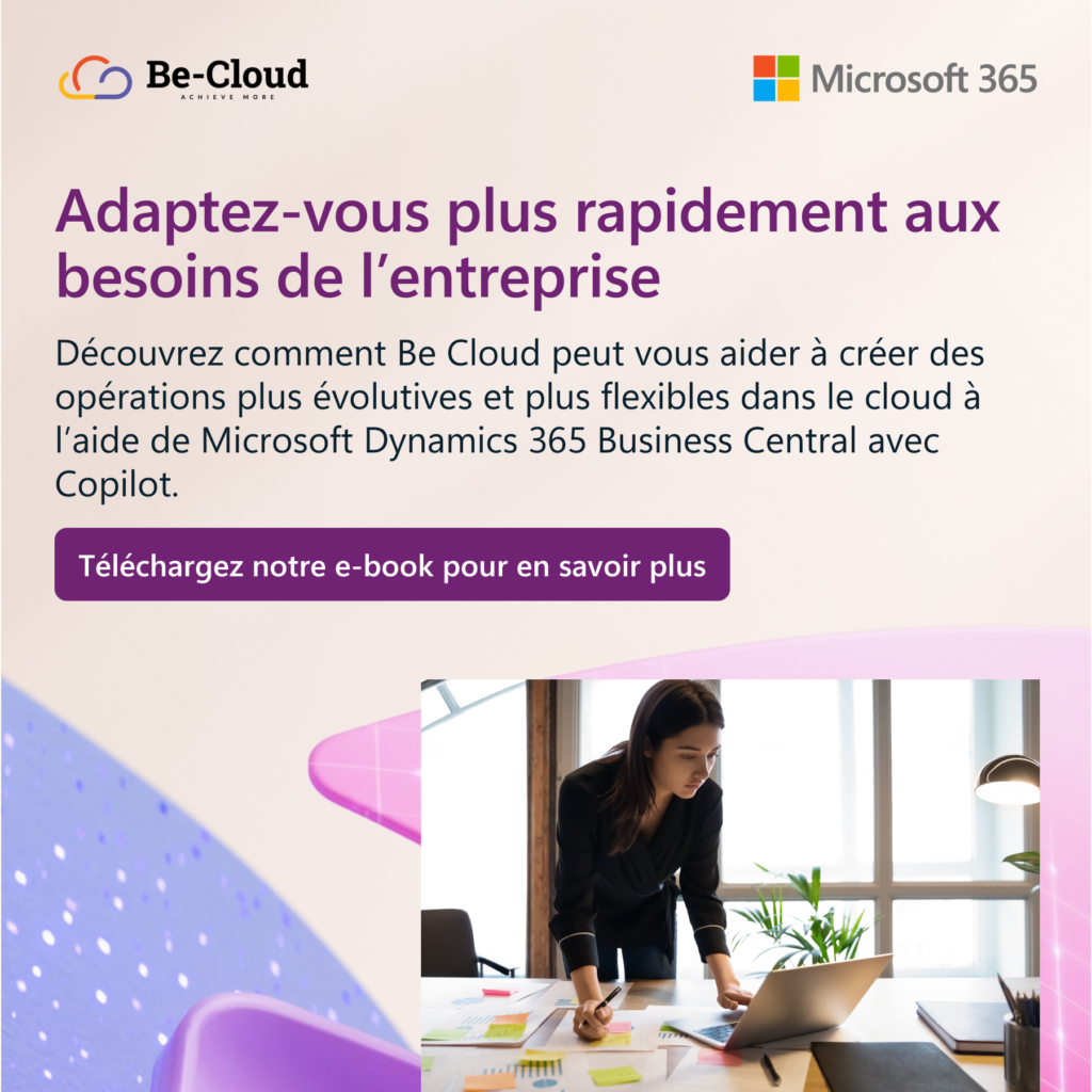 Ebook Accélérer sa croissance avec l'IA et Microsoft Dynamics 365 Business Central - Be Cloud Suisse